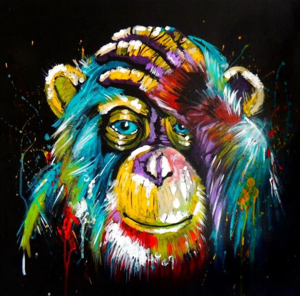 Thinking Monkey Pop Art – The Canvas Museum