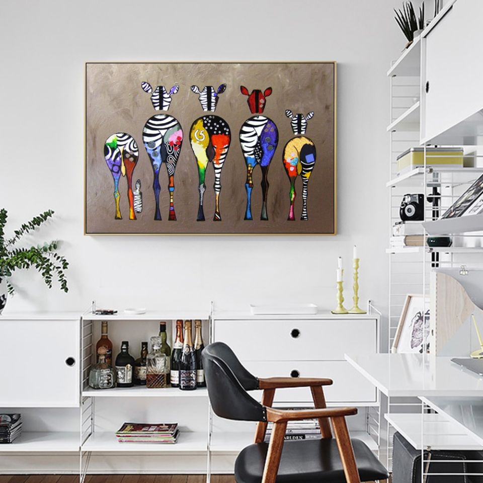 Abstract Zebra Family – The Canvas Museum